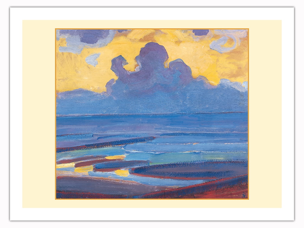 By the Sea - From an Original Color Painting by Piet Mondrian c.1909 ...