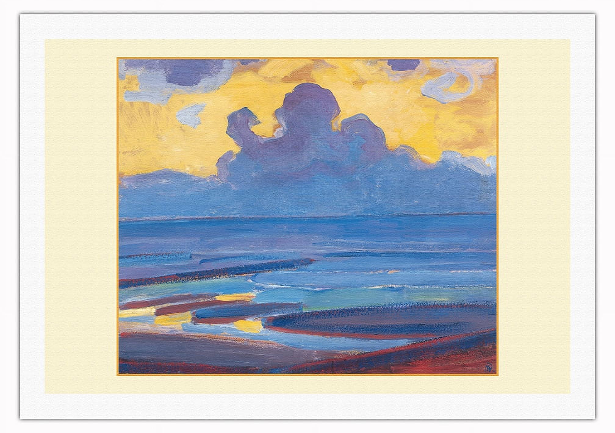 By the Sea - From an Original Color Painting by Piet Mondrian c.1909 ...