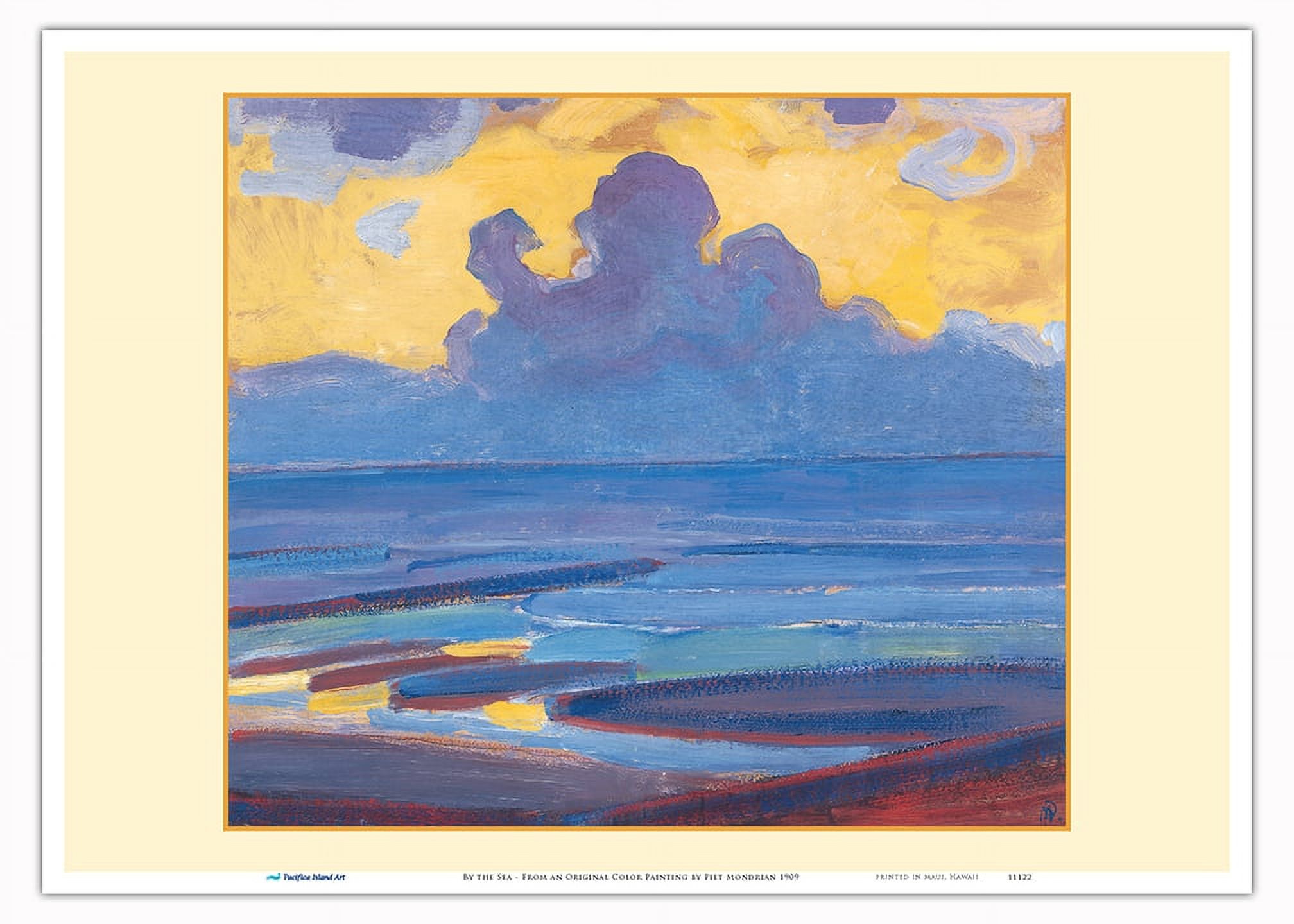 By the Sea - From an Original Color Painting by Piet Mondrian c.1909 - Master Art Print 10in x ...