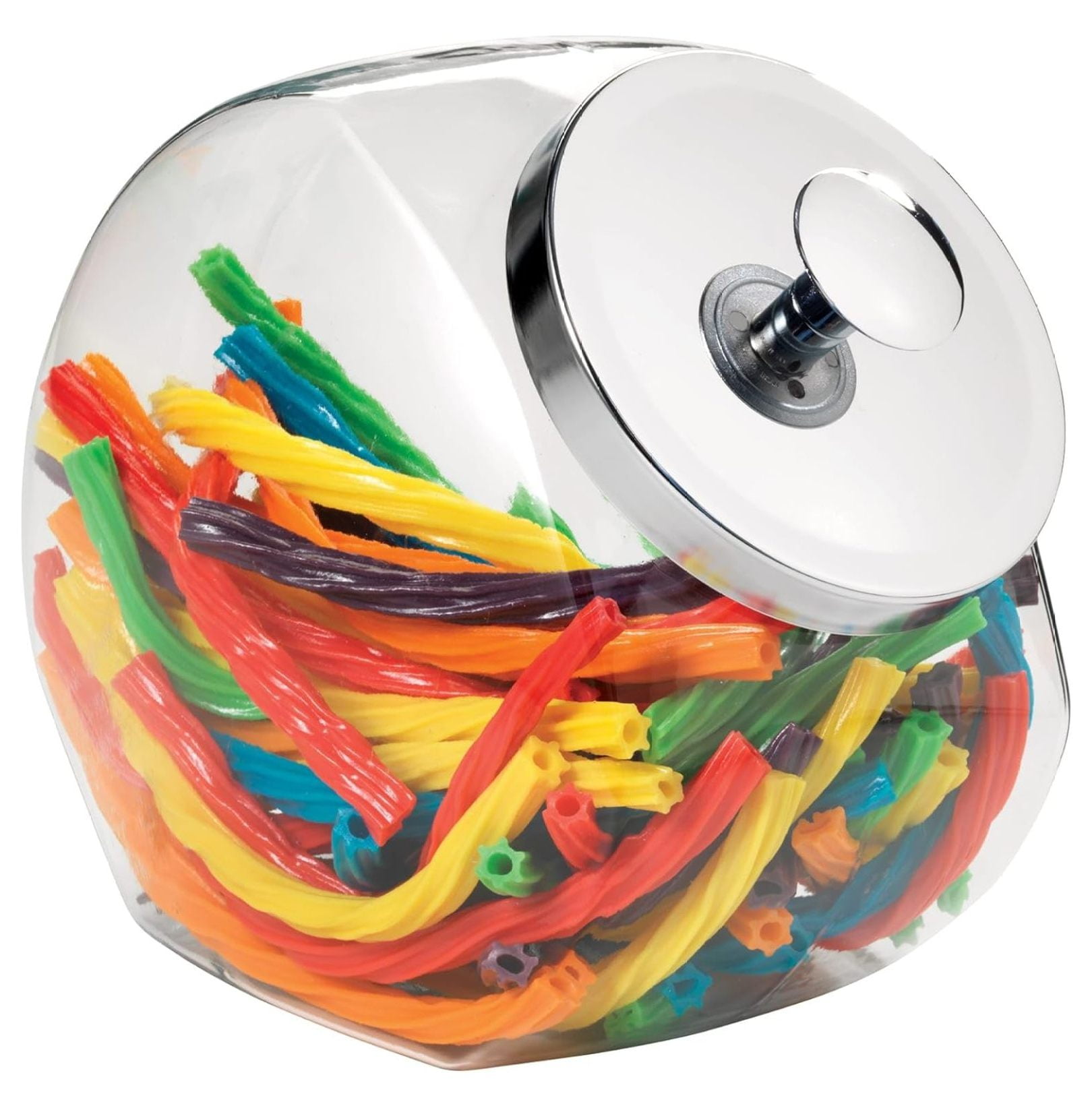 ByEUcuk 69590AHG17 Glass 1 Gal Penny Candy Jar w/Chrome Cover - Walmart.com