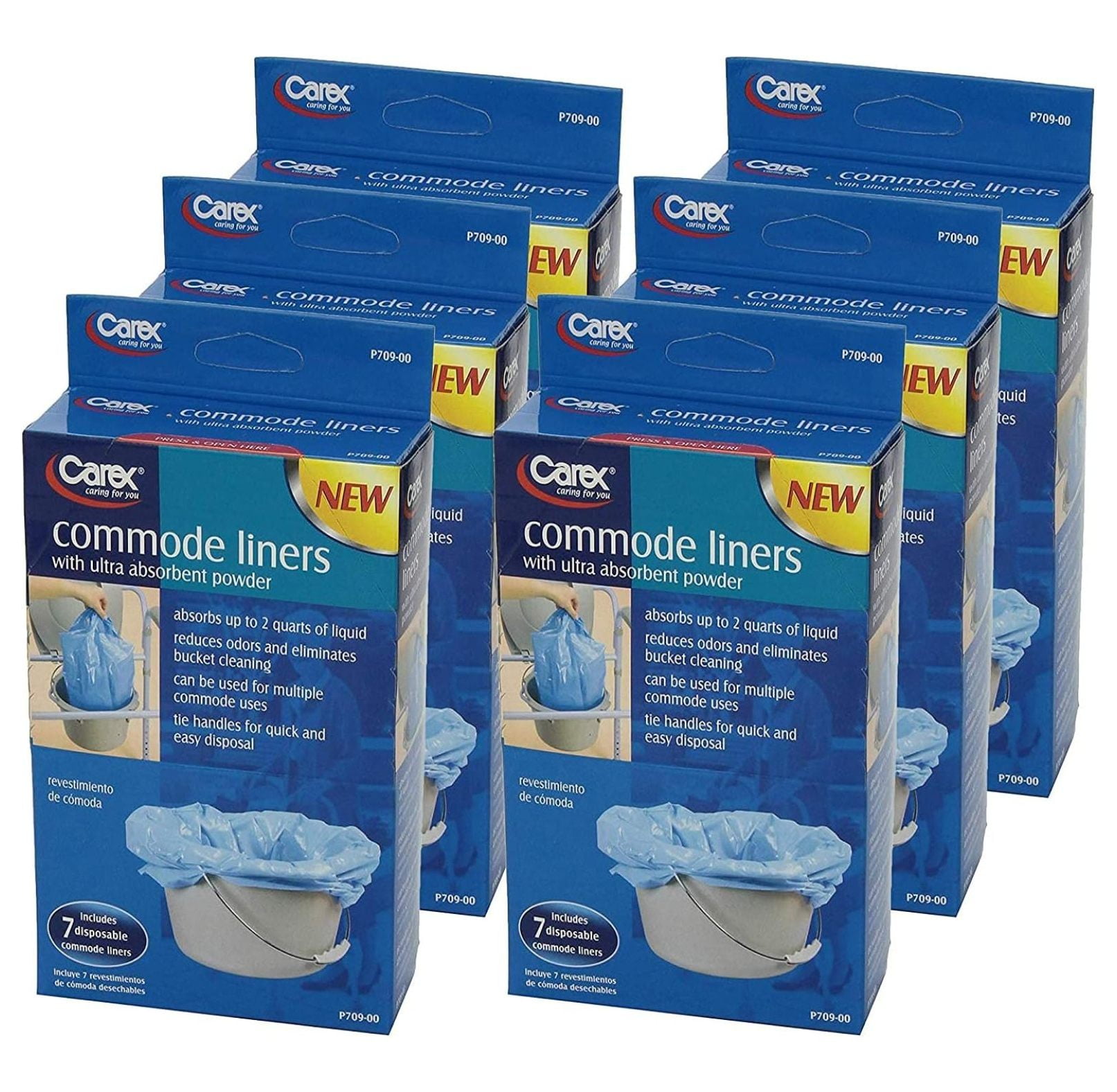 ByEUcuk Bedside Commode Liners Disposable - Fits Most Commodes, Toilet ...