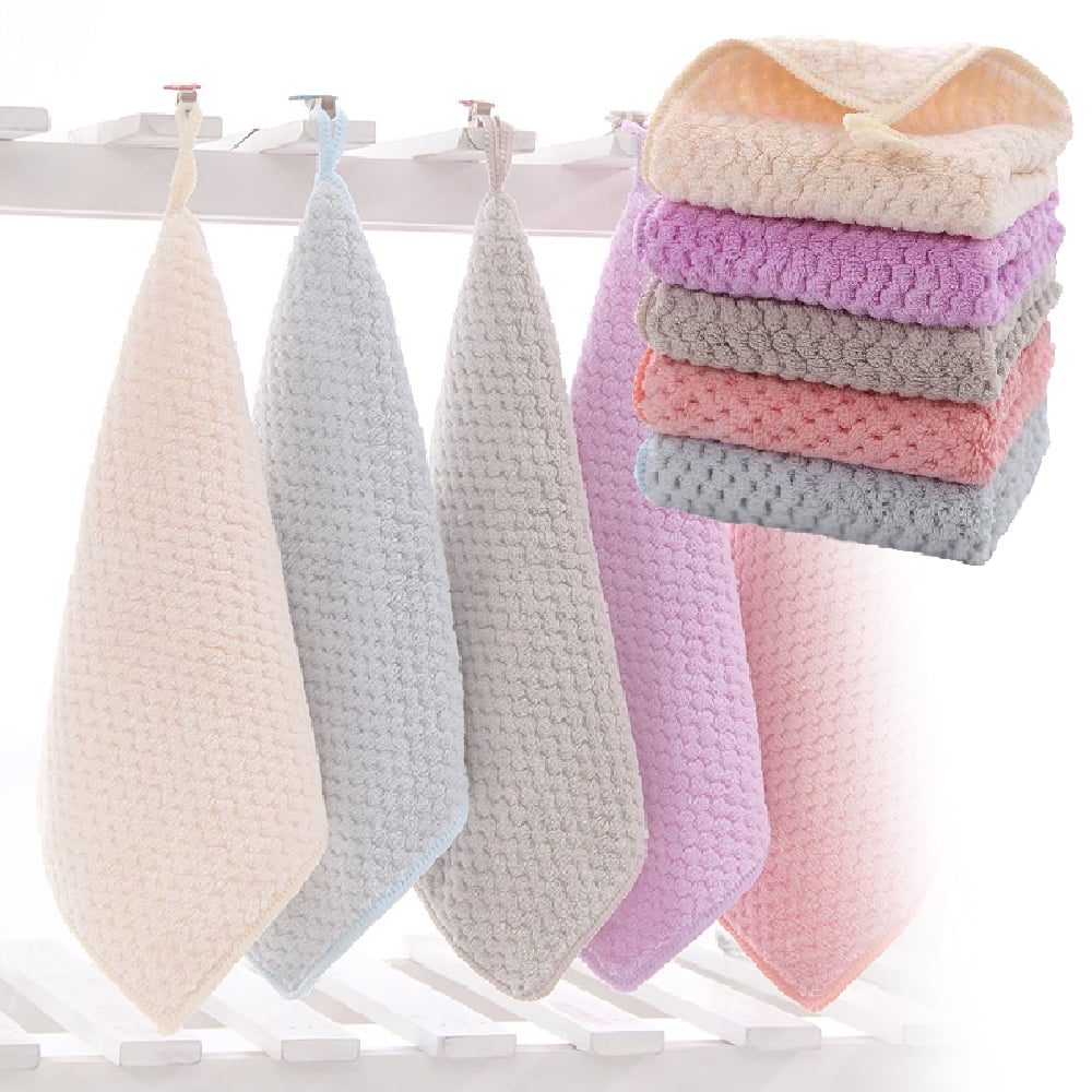 ByPaCrow 10 Pcs Hand Dry Towel Hanging Loop Fast Drying Hand Towel ...