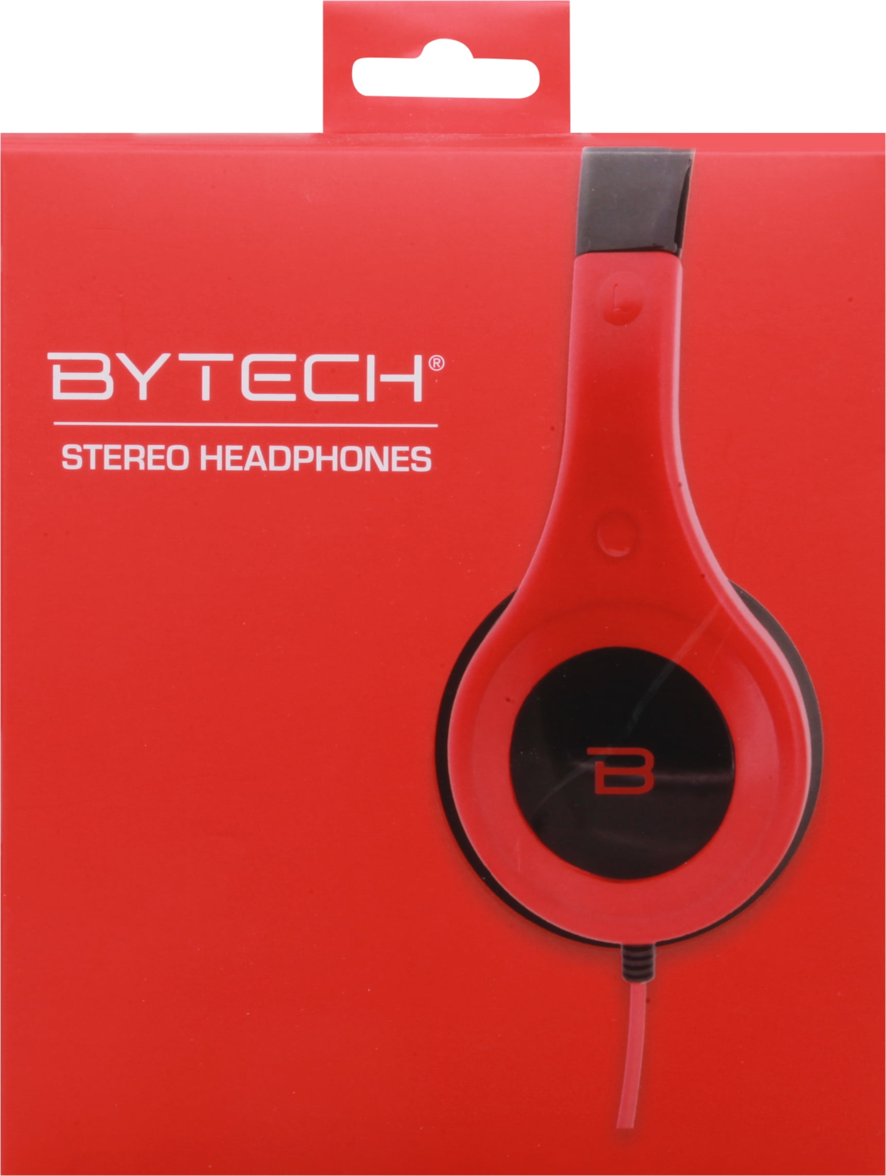 ByTech 3.5mm Stereo Headset (Red) - Walmart.com