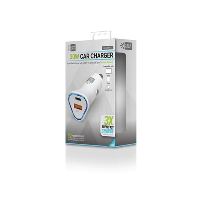 ByTech® PD Car Charger, 30 W, Two 3 A Ports, White CL-PD-V3-101-WT ...