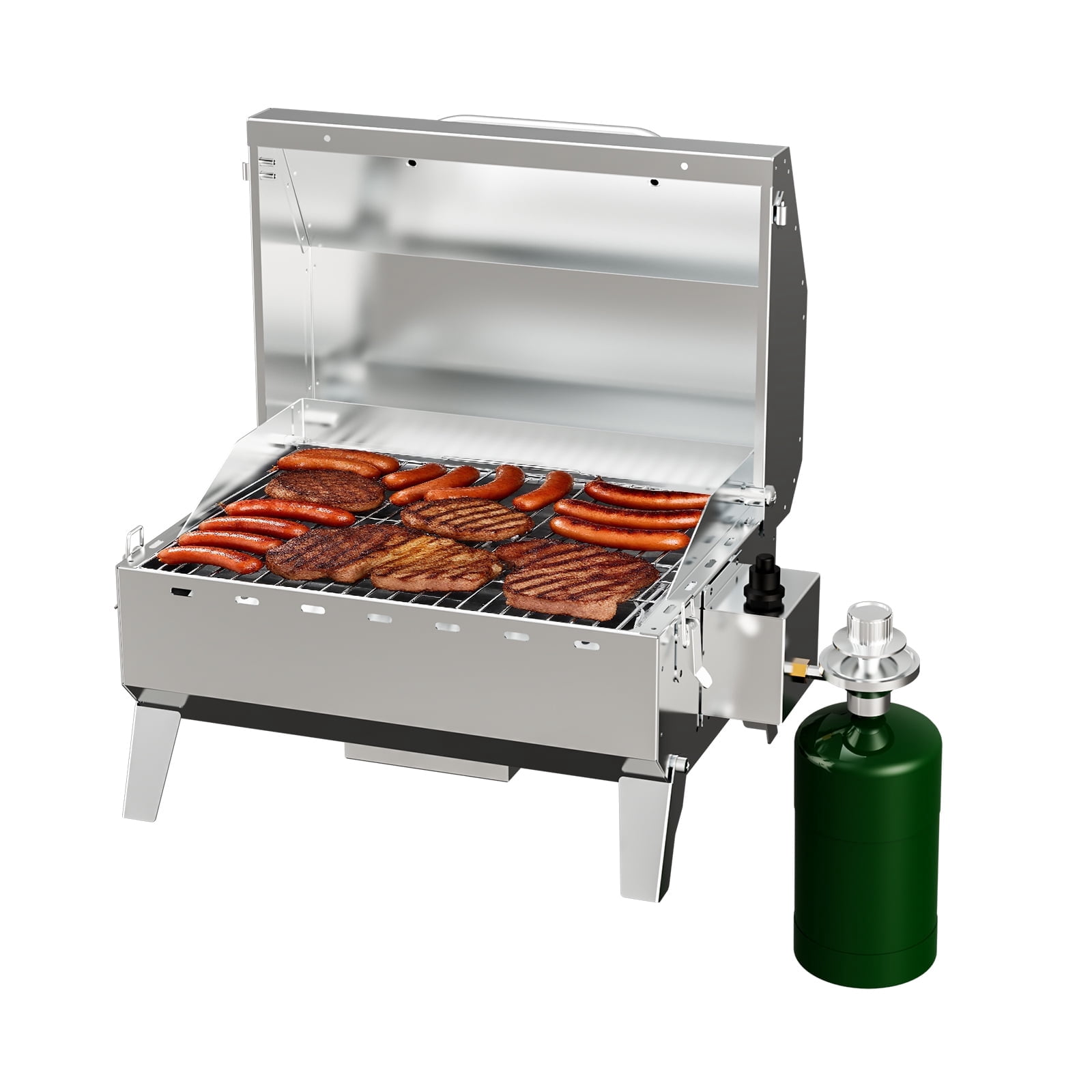 Byacgrill Portable Gas Grill Tabletop, Burner Stainless Steel Propane ...