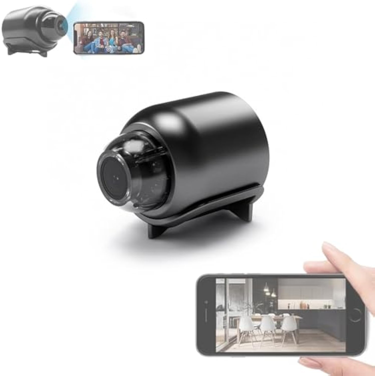Byandbyair Mini Camera, Mini 4G Wireless WiFi Camera HD, Cat Eye Cam ...