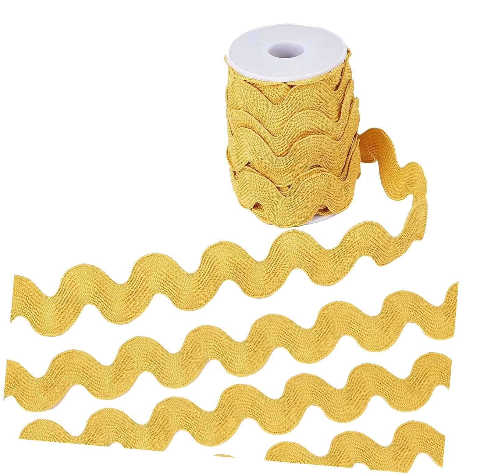Bybiment 0.78 inch-1.33 inch/20-34mm Rick Rack 10 Yards Yellow Bending ...