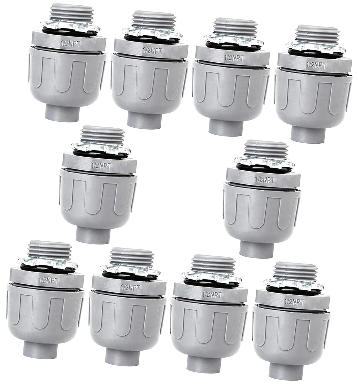 Bybiment 1/2 Inch Liquid Tight Connector - 10 Pack Electrical Conduit ...