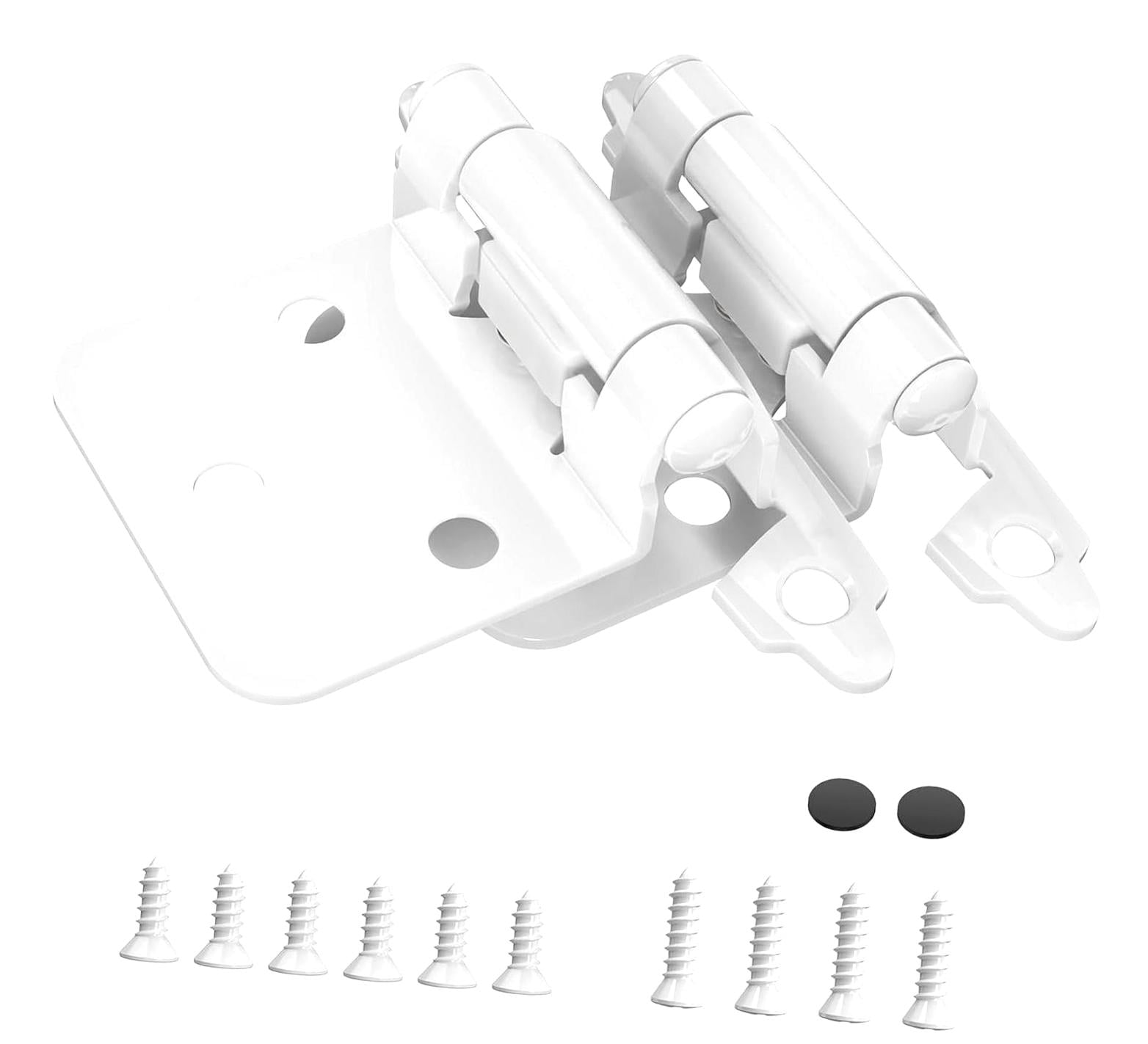 Bybiment 1/2" Overlay Cabinet Hinges, 50-Piece Self-Closing Flush Mount ...