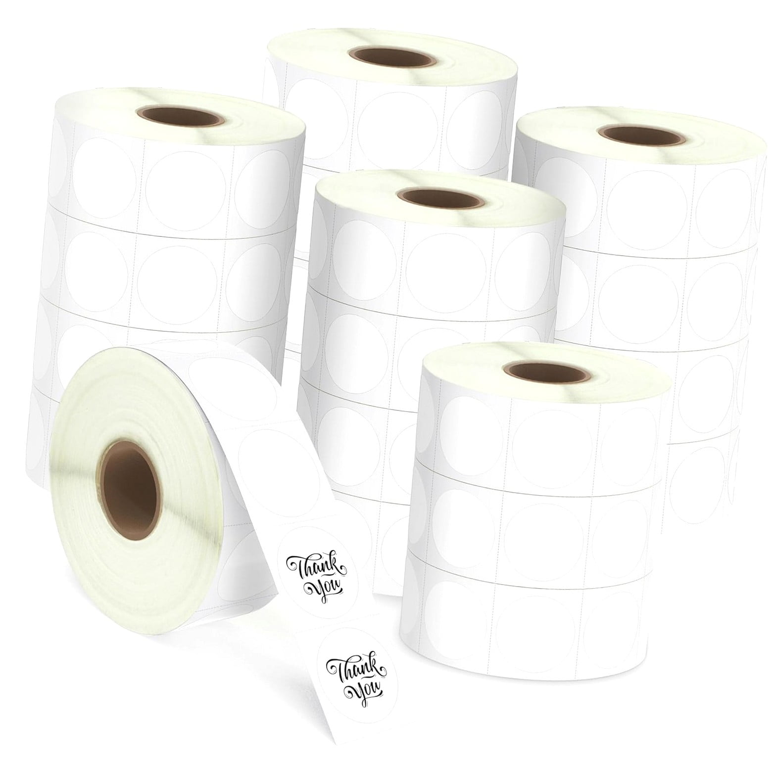 Bybiment 1 Inch Circle Thermal Sticker Labels, with More Label Printers ...