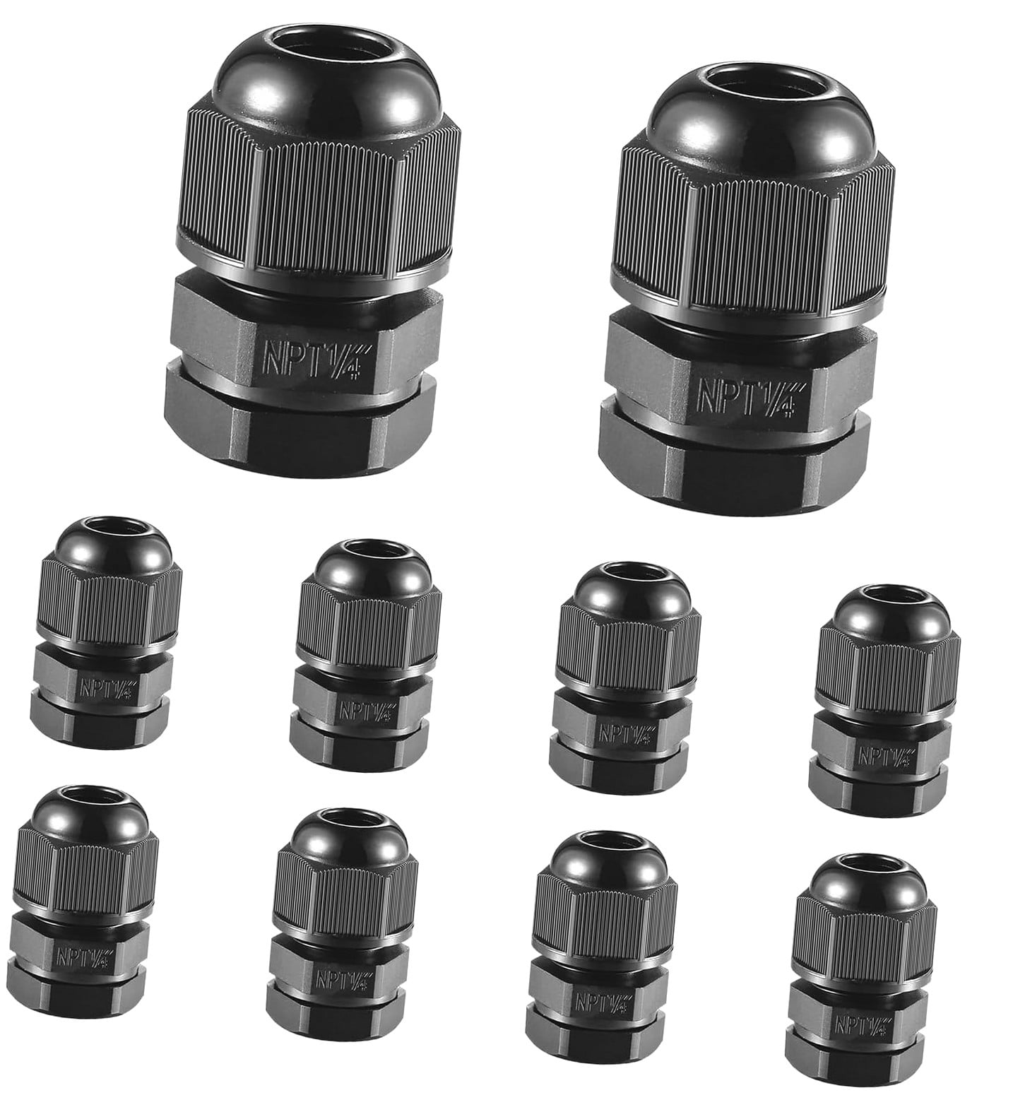 Bybiment 10 PCS 1/4"(4-8mm) NPT Nylon Cable Gland Joints with Gaskets ...