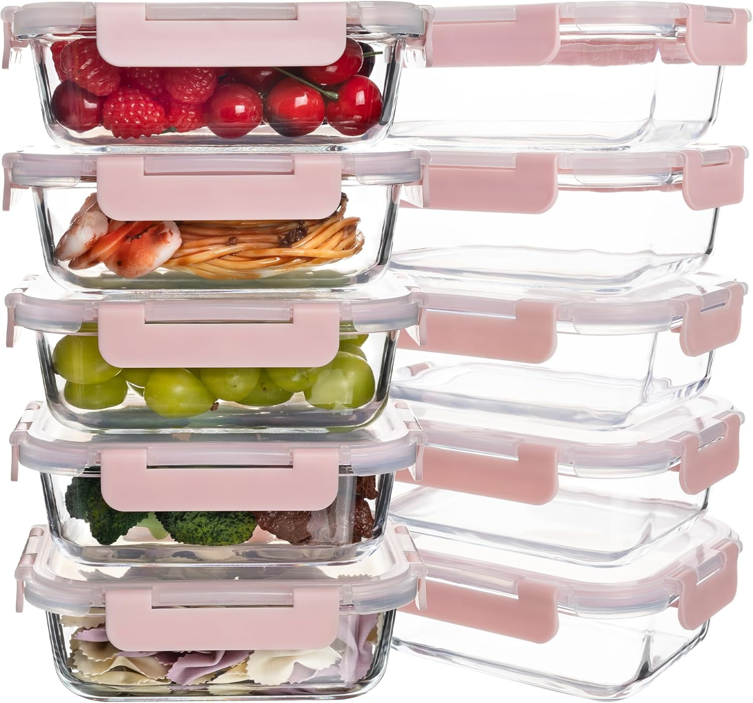 Bybiment 10 Pack 22 oz Meal Prep Containers, Containers with , Airtight ...