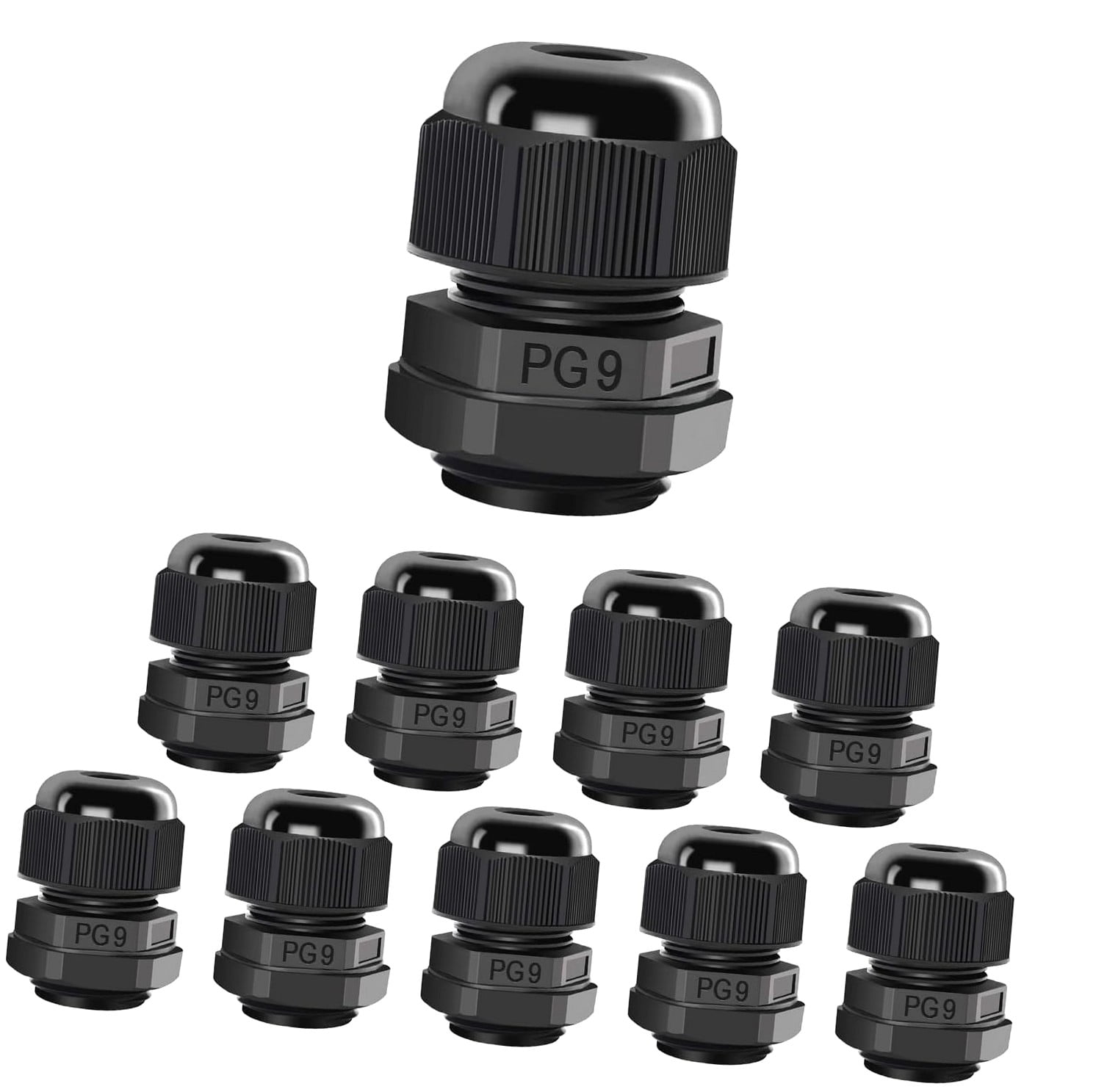Bybiment 10 Pack PG9 Cable Glands, 4-8mm Cord Connectors Nylon Joints ...
