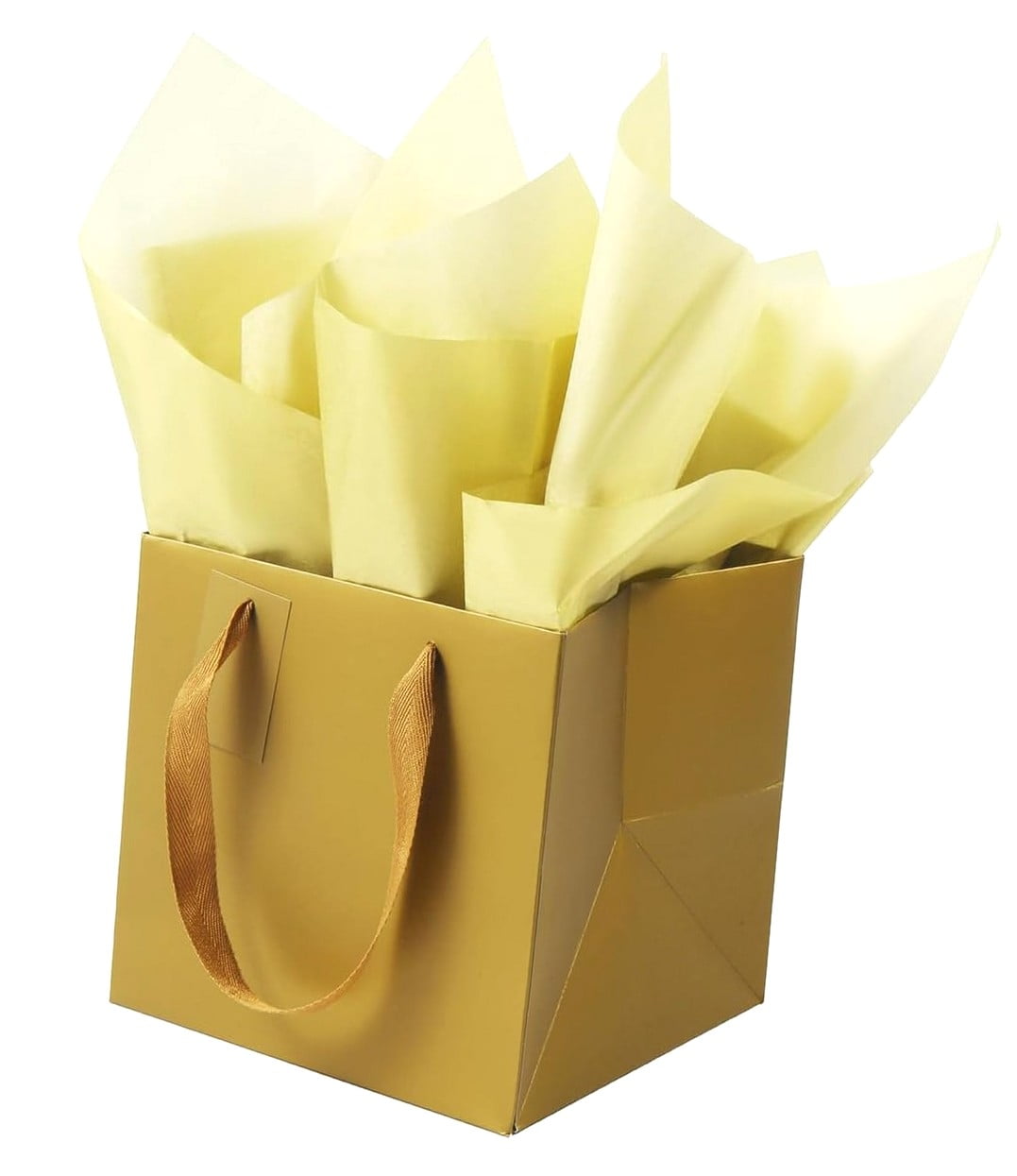 Bybiment 10 Pack Square h Tissue Paper, Small Silver Bags with Handles ...