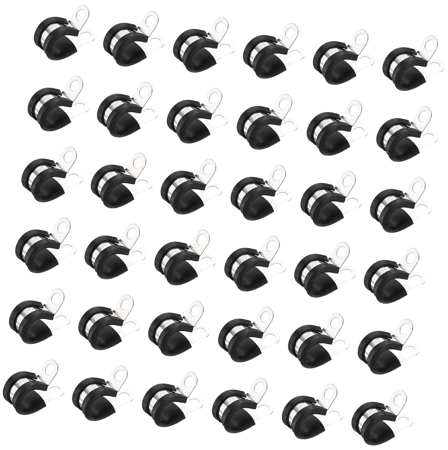 Bybiment 100 Pieces 304 Steel Cable Clamps, 3/4 Inch with Rubber ...