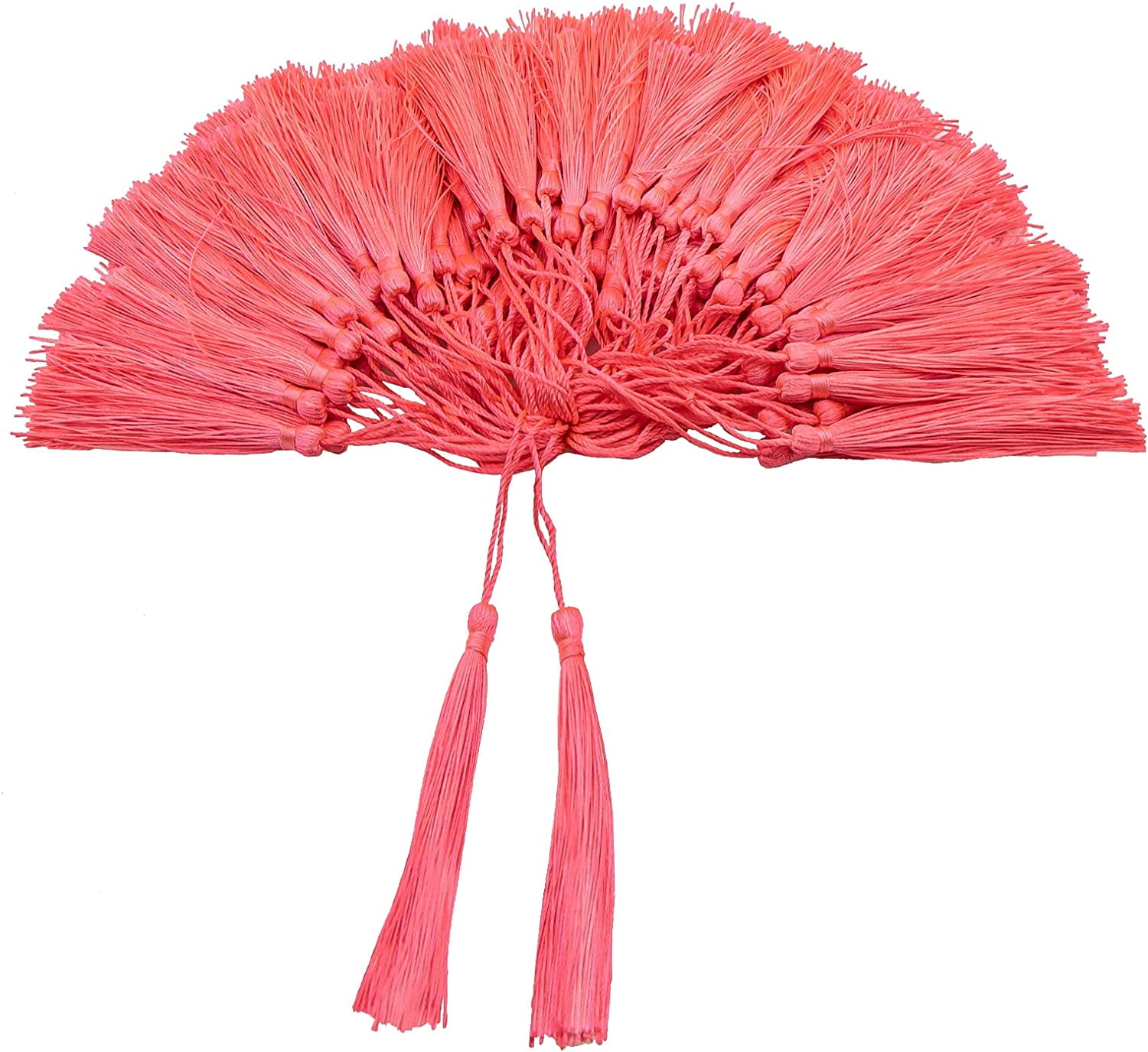 Bybiment 100 Pieces Bright Color 13cm/5-Inch Silky Soft Tassels Floss ...