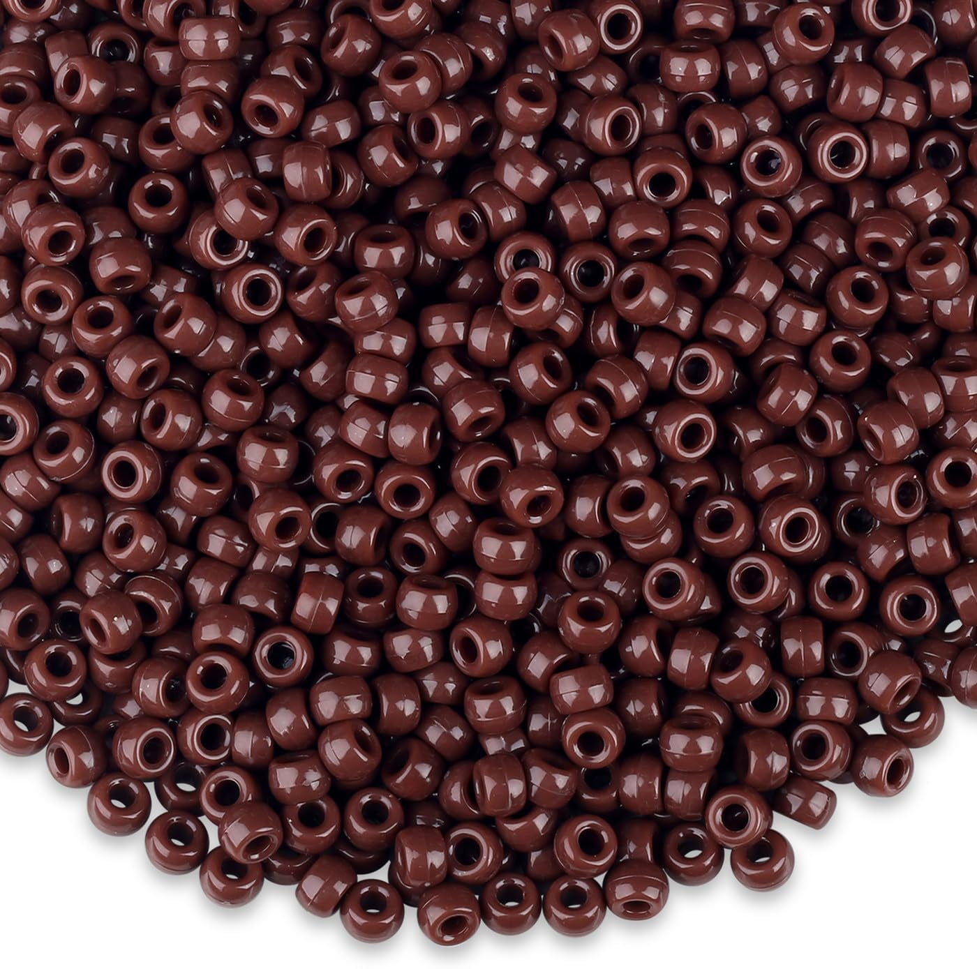 Bybiment 1000PCS Brown Beads Bulk for Making 6x9mm Hair Beads for ...