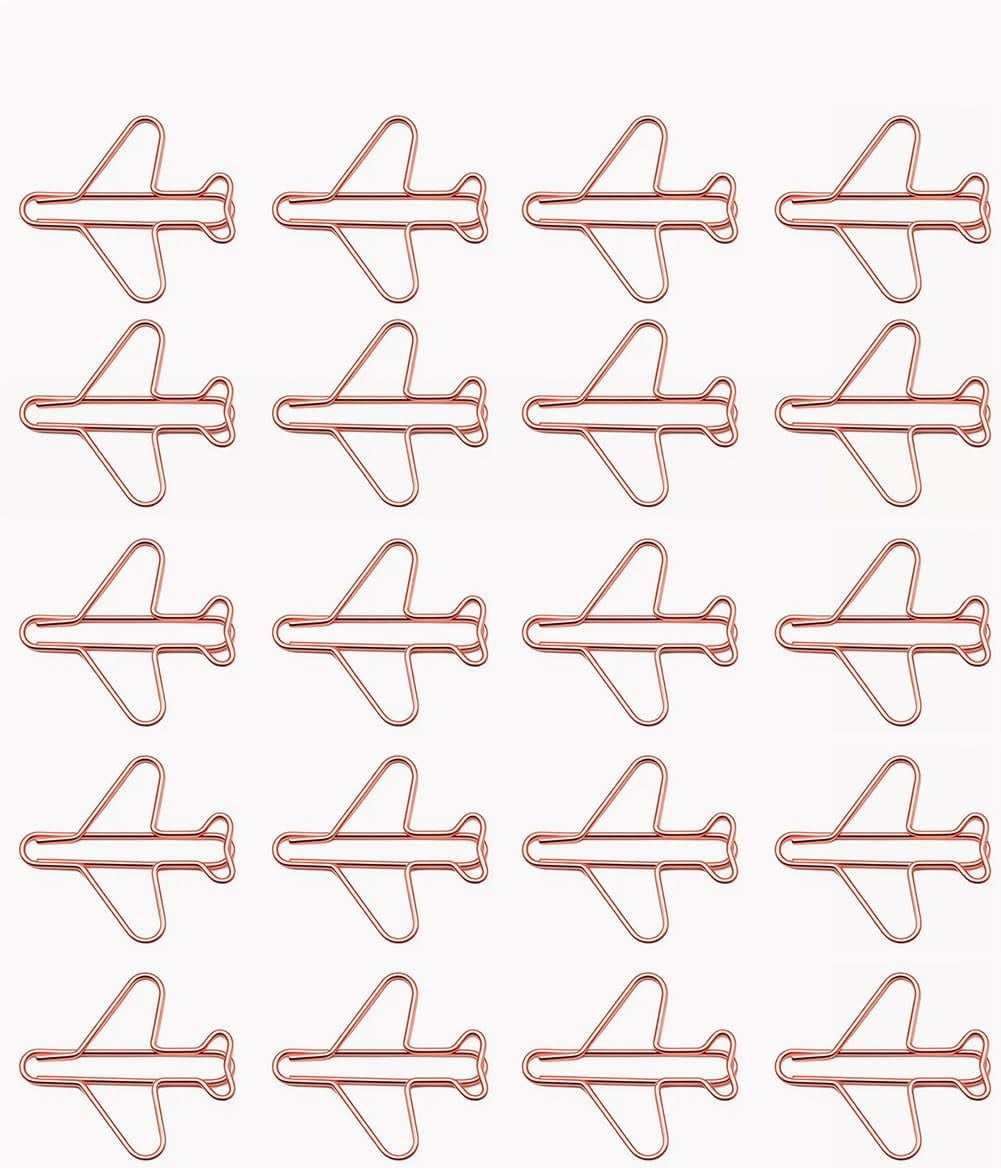 Bybiment 100PCS Aircraft Shaped Paperclips Funny Bookmarks Metal Clips ...
