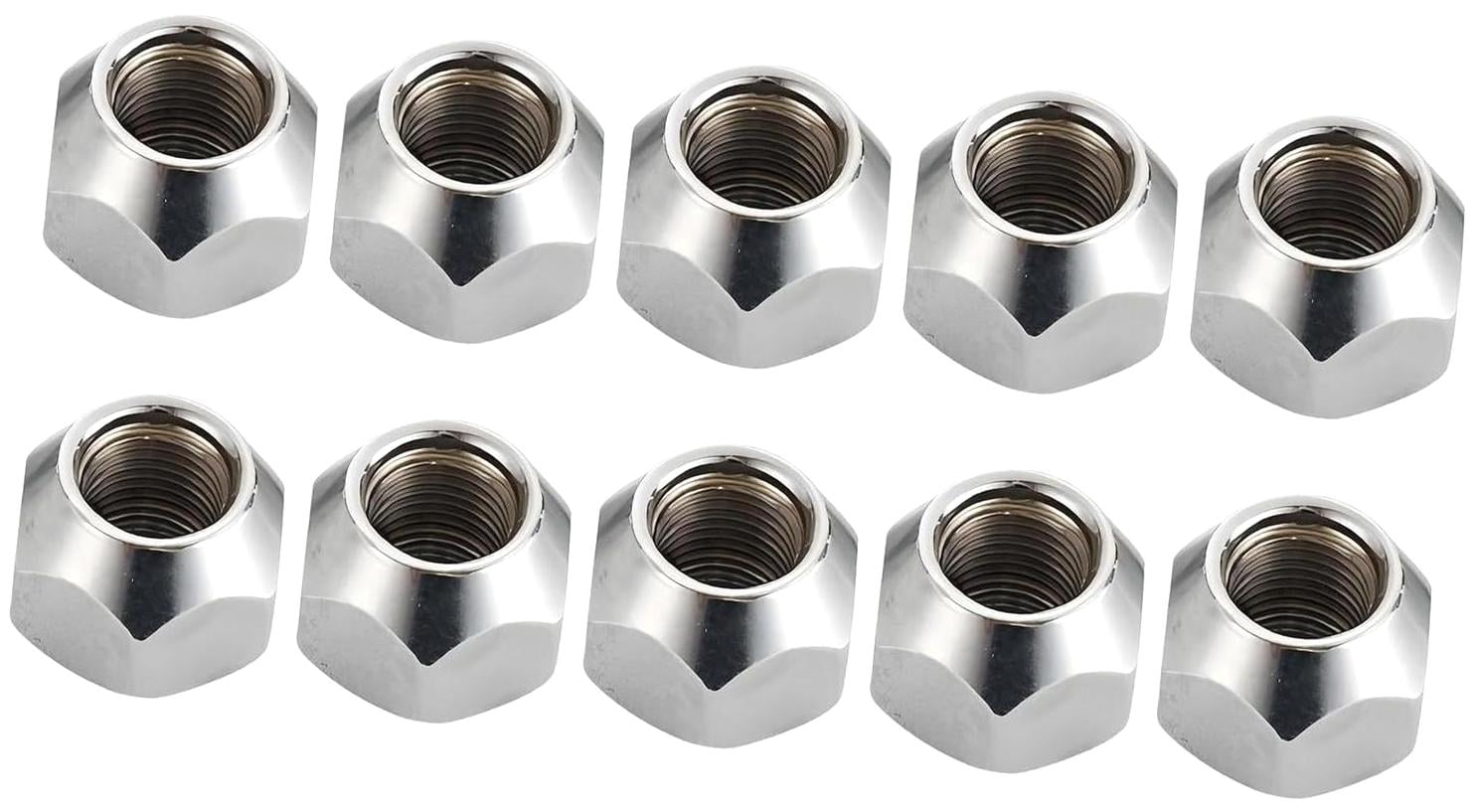 Bybiment 10PCS 1/2"-20 Lug Nuts, Open End Bulge Acorn Tire Lug Nut ...