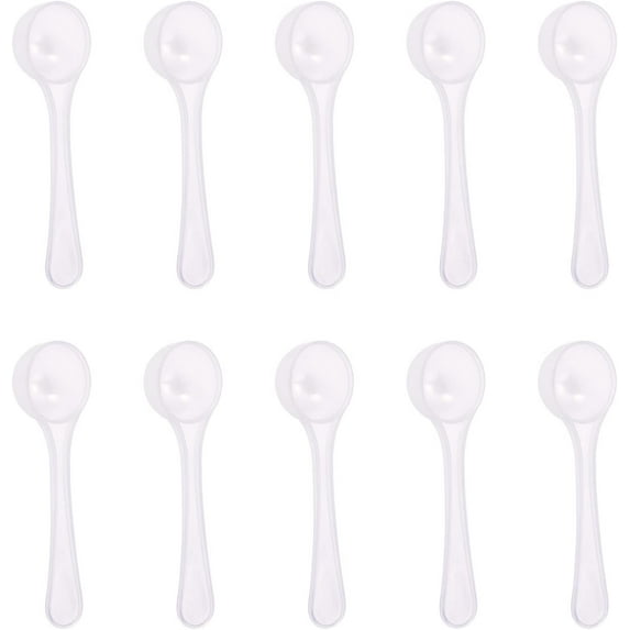 Bybiment 10pcs Clear Long Handle Plastic Coffee Protein Milk Powder ...