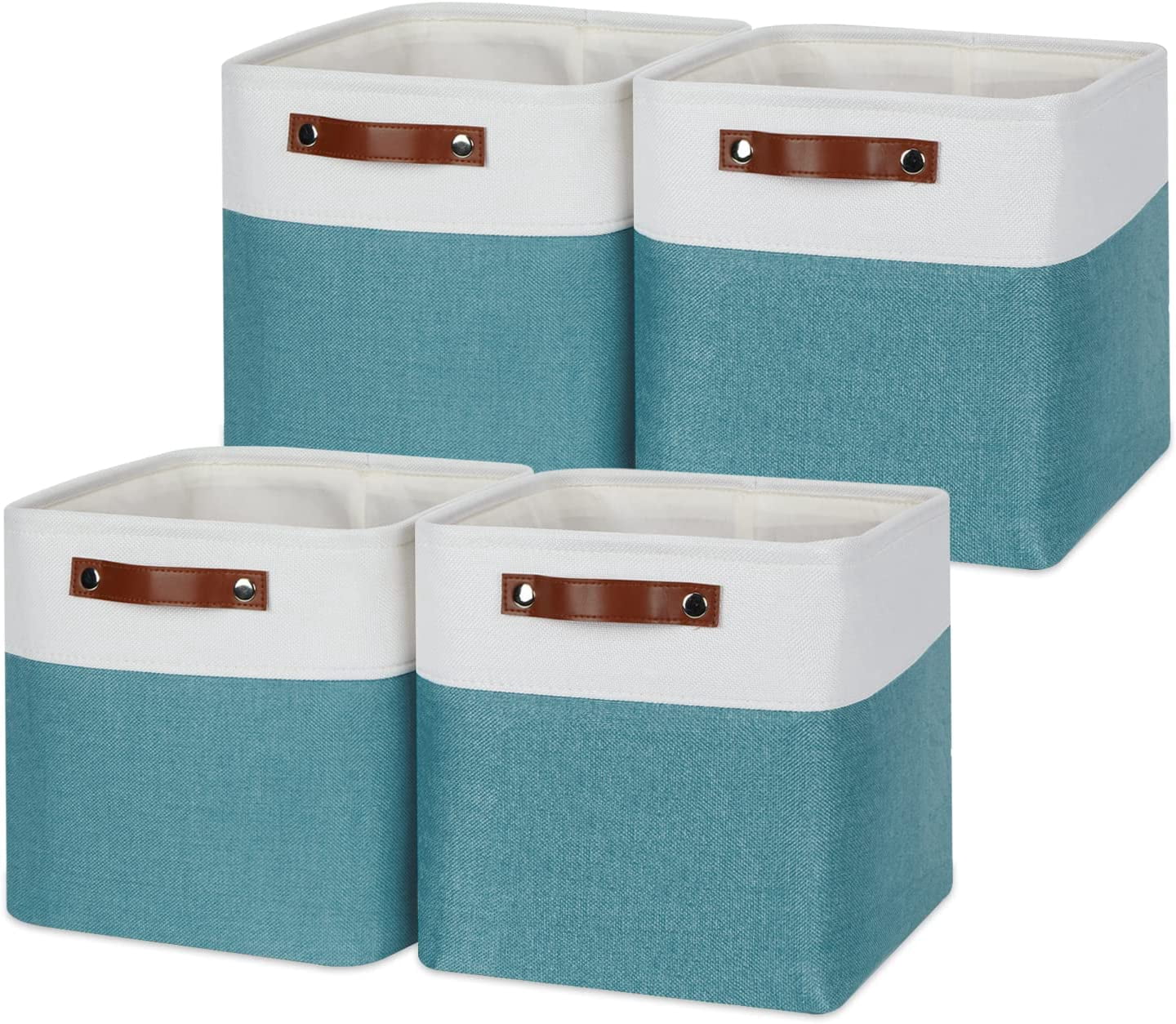 Bybiment 11 Inch Cube Storage Bins Cubes Storage Baskets 4 Pack Baskets ...