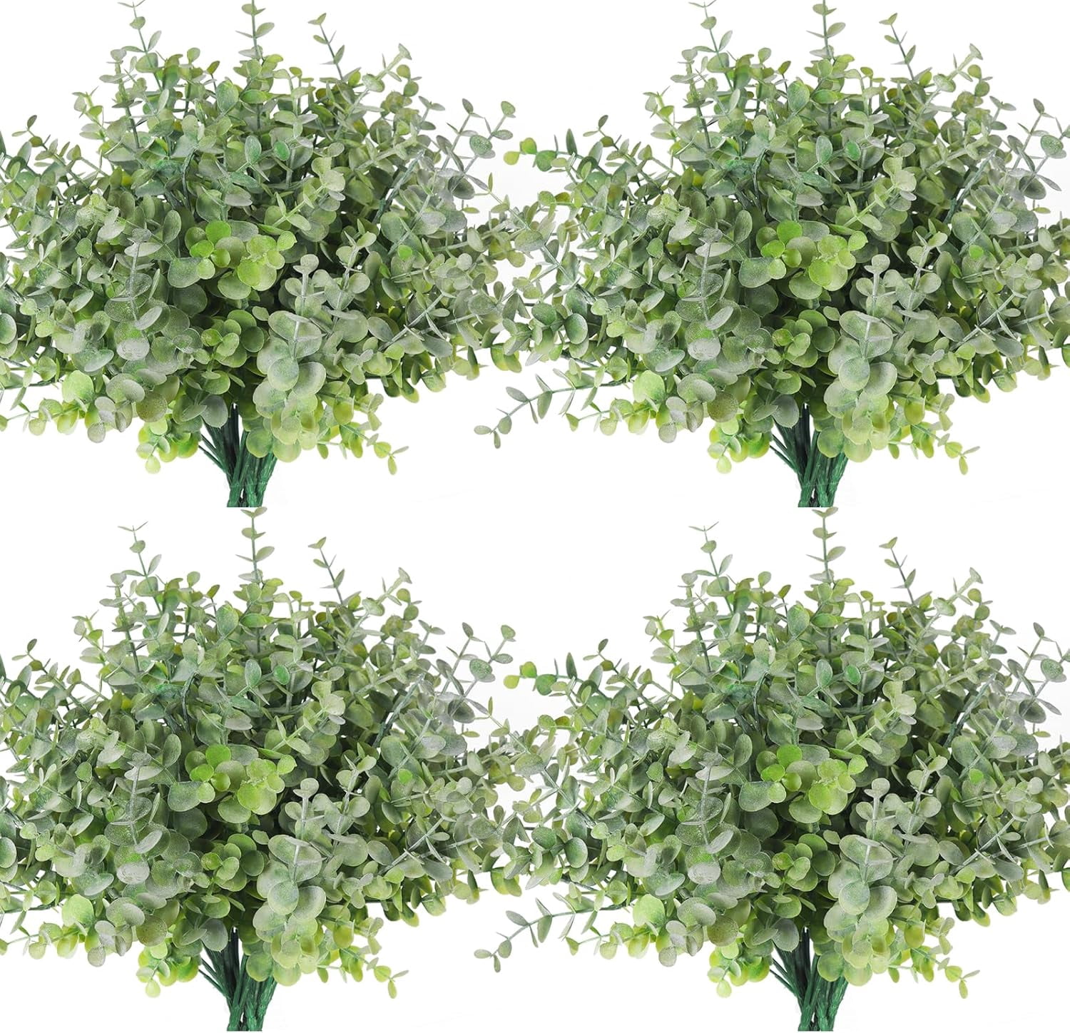 Bybiment 12 Bundles Artificial Bushes Greenery Faux Shrubs Boxwood UV ...