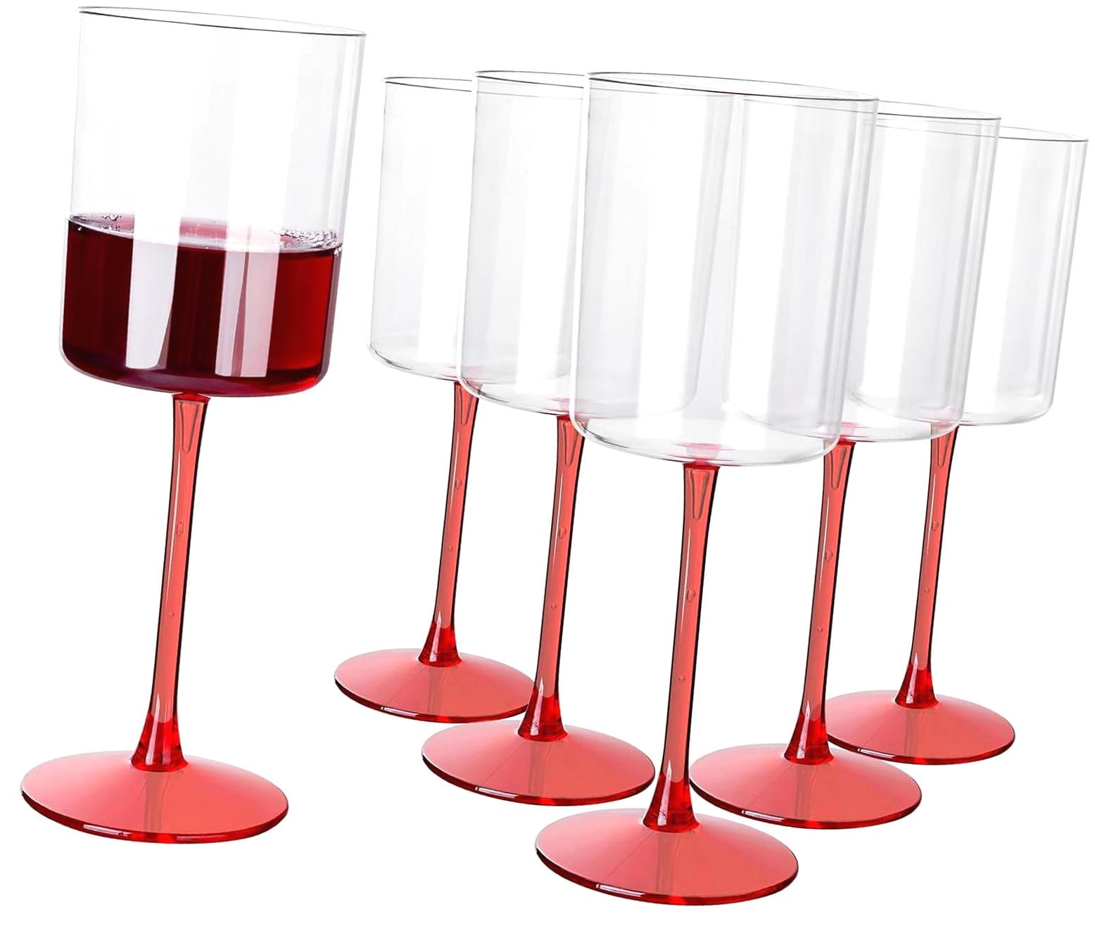 Bybiment 12-Piece Plastic Flutes - 6 Ounce Clear Drinking Glasses ...