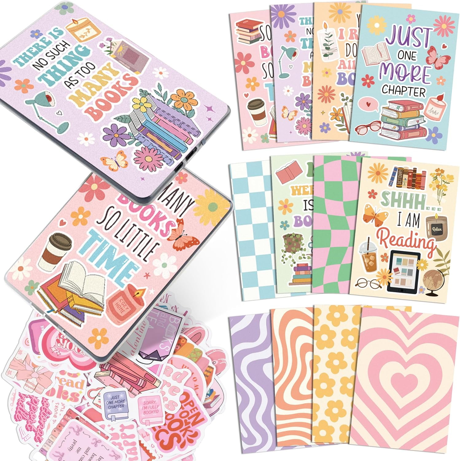 Bybiment 12 Pieces Inserts Cardstock Paper for -Reader, and 60 Pieces ...