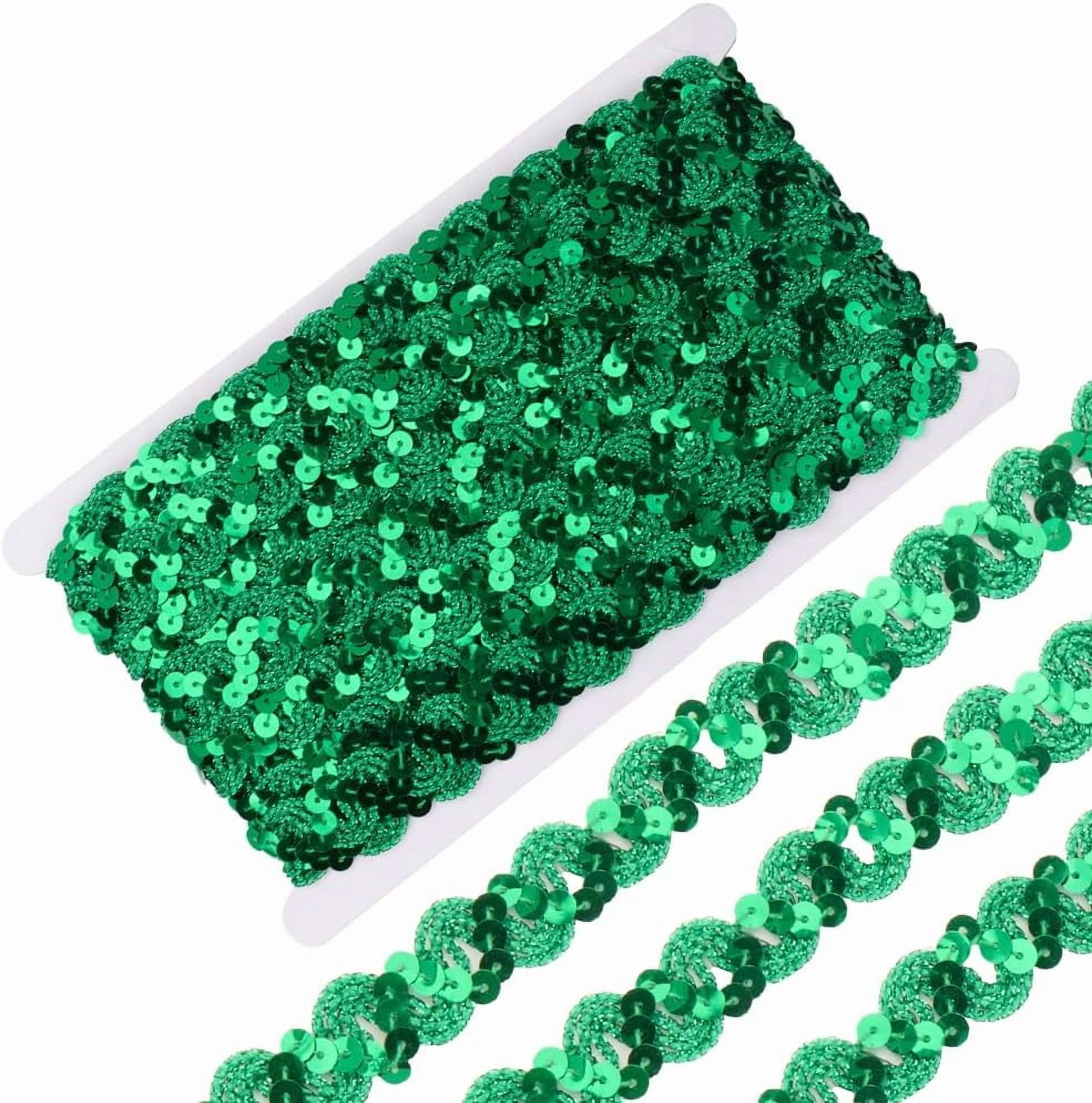 Bybiment 12 Yards Sequin Flat Sequins Strip Rick Rack Gimp Woven ...