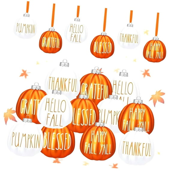 Bybiment 12pcs Fall Decor Tree Hanging Pumpkin Ornaments, Fall ...