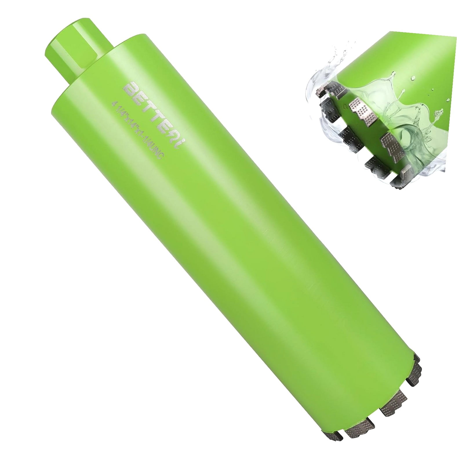 Bybiment 2-1/4" Wet Concrete Core Drill Bit, 1-1/4"-7 Threaded Wet ...