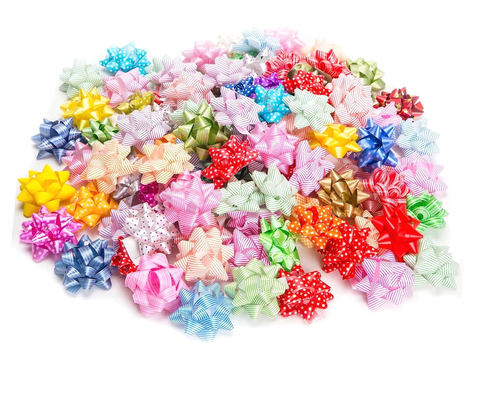 Bybiment 2 Inch 100 Pieces Bows for and Presents, Multiple Color ...