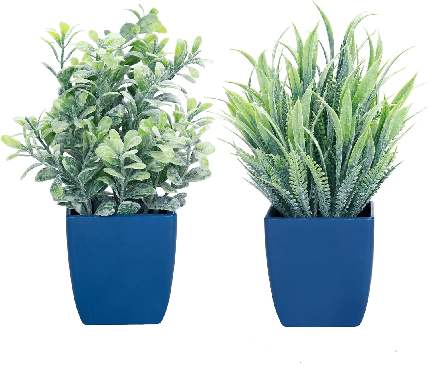 Bybiment 2 Pack Fake in Pot Small Artificial Eucalyptus Potted Plant ...