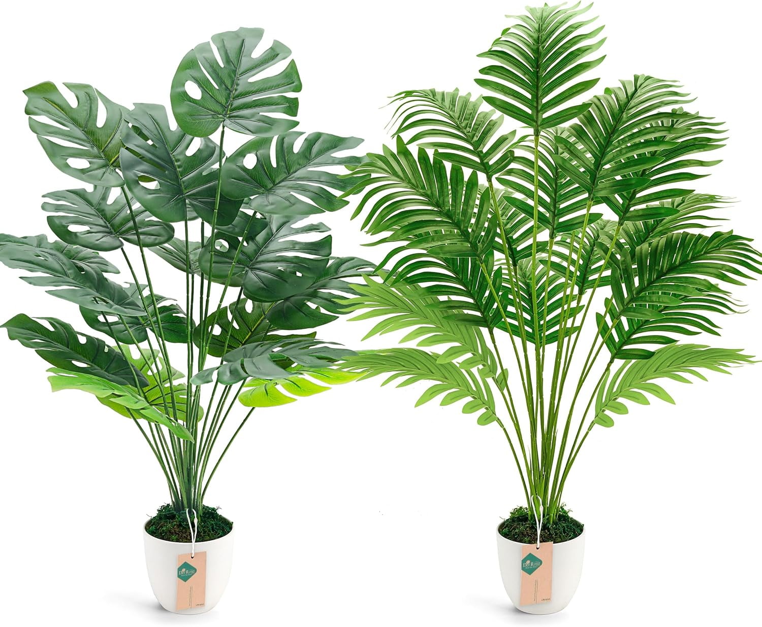 Bybiment 2-Piece Artificial 28-Inch Large Fake Tree and Faux Indoor ...