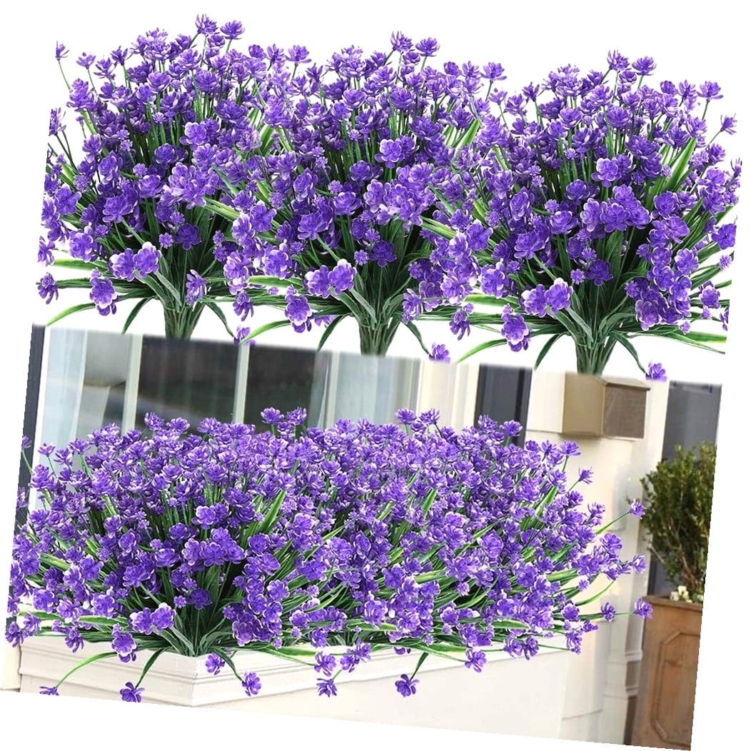 Bybiment 20 Bundles UV Resistant No Fade Fake Boxwood Plastic Greenery ...