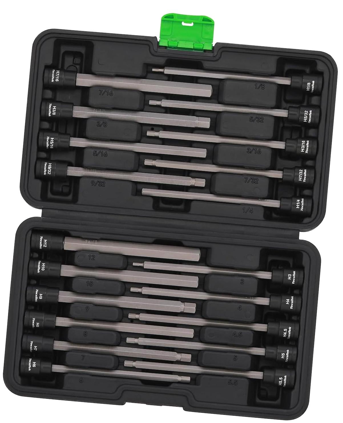 Bybiment 20-Piece 3/8 Inch Drive Extended Length Hex Bit Socket Set ...