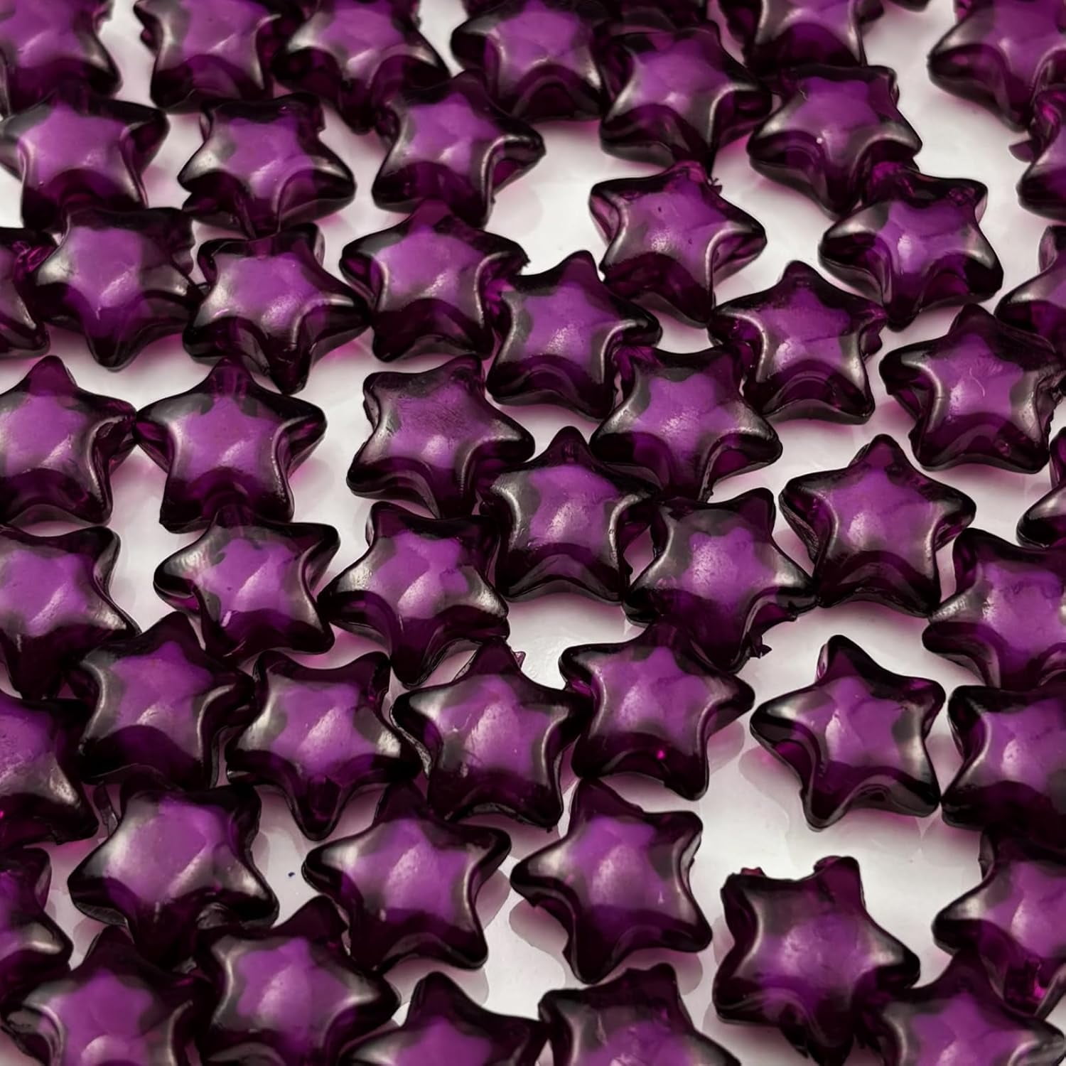 Bybiment 200pcs 11mm Acrylic Star Beads Spacer Beads for Jewelry Making ...