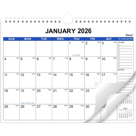 Bybiment 2026 Wall Calendar Wall Calendar 2026 Monthly from January ...