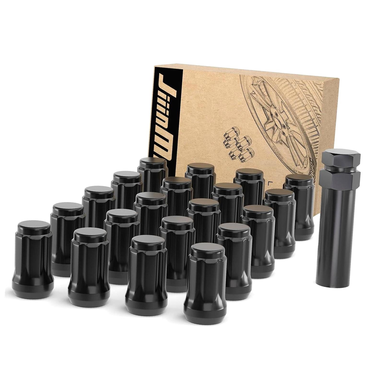 Bybiment 20PCS 1/2x20 Lug Nuts featuring 6 Spline Tuner, 1/2"-20 Locking Lug Nut with 1 Socket ...