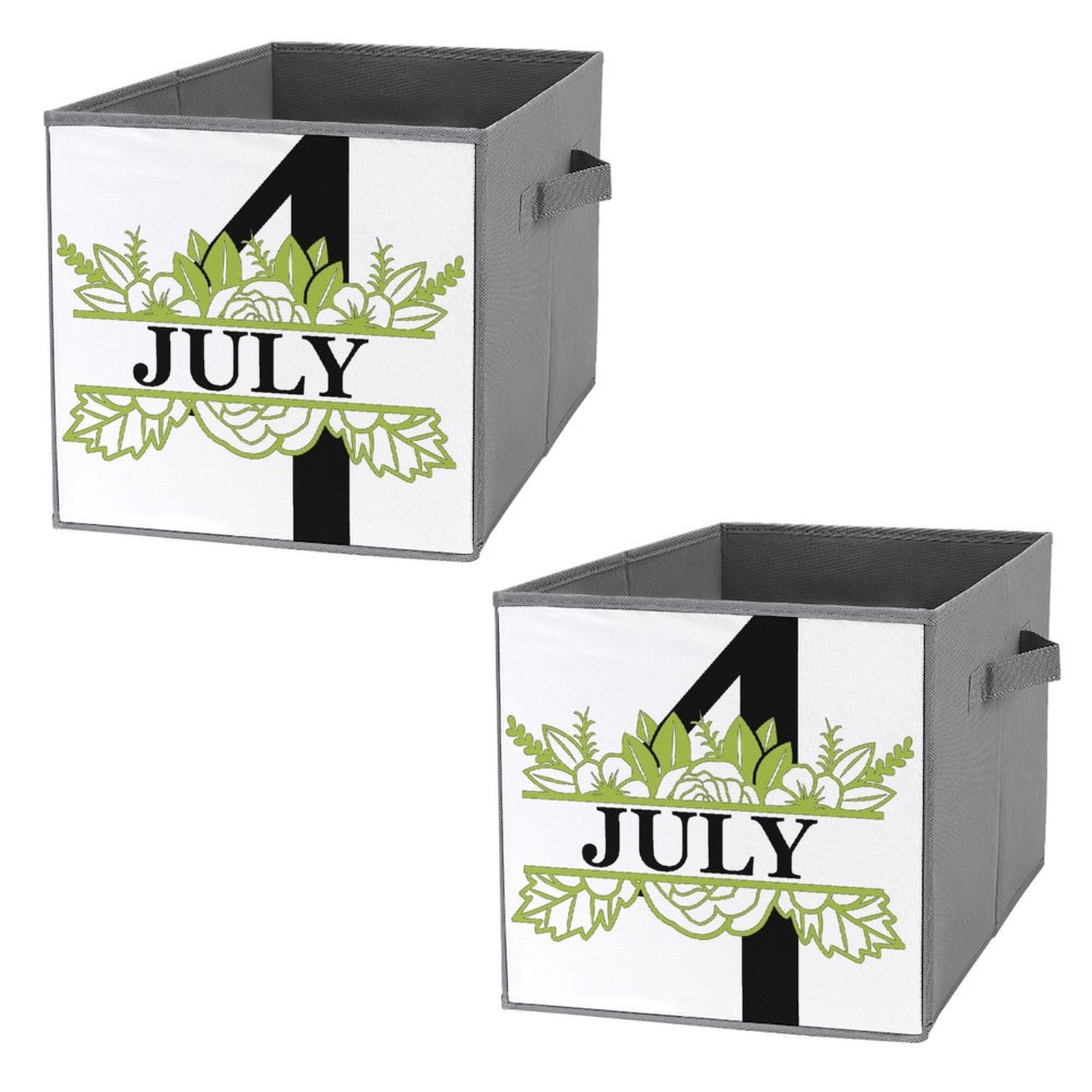 Bybiment 2PCS Fabric Storage Cubes, Design 4 July Floral Split Cube ...