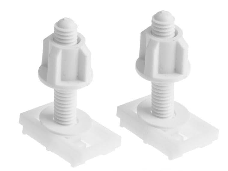 Bybiment 2Pcs White Plastic Screws and Nuts with Washers, Bolts Screws ...