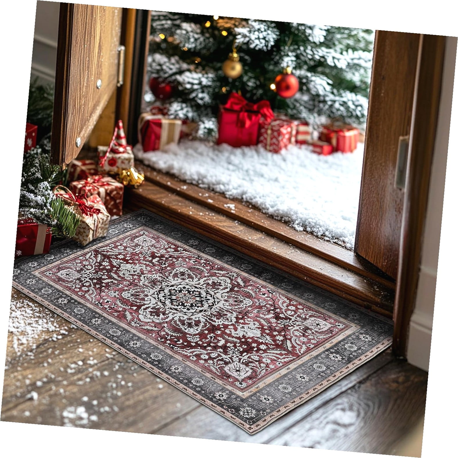 Bybiment 2x3 Machine Washable Throw Rugs Mat for Floor Non-Shedding ...