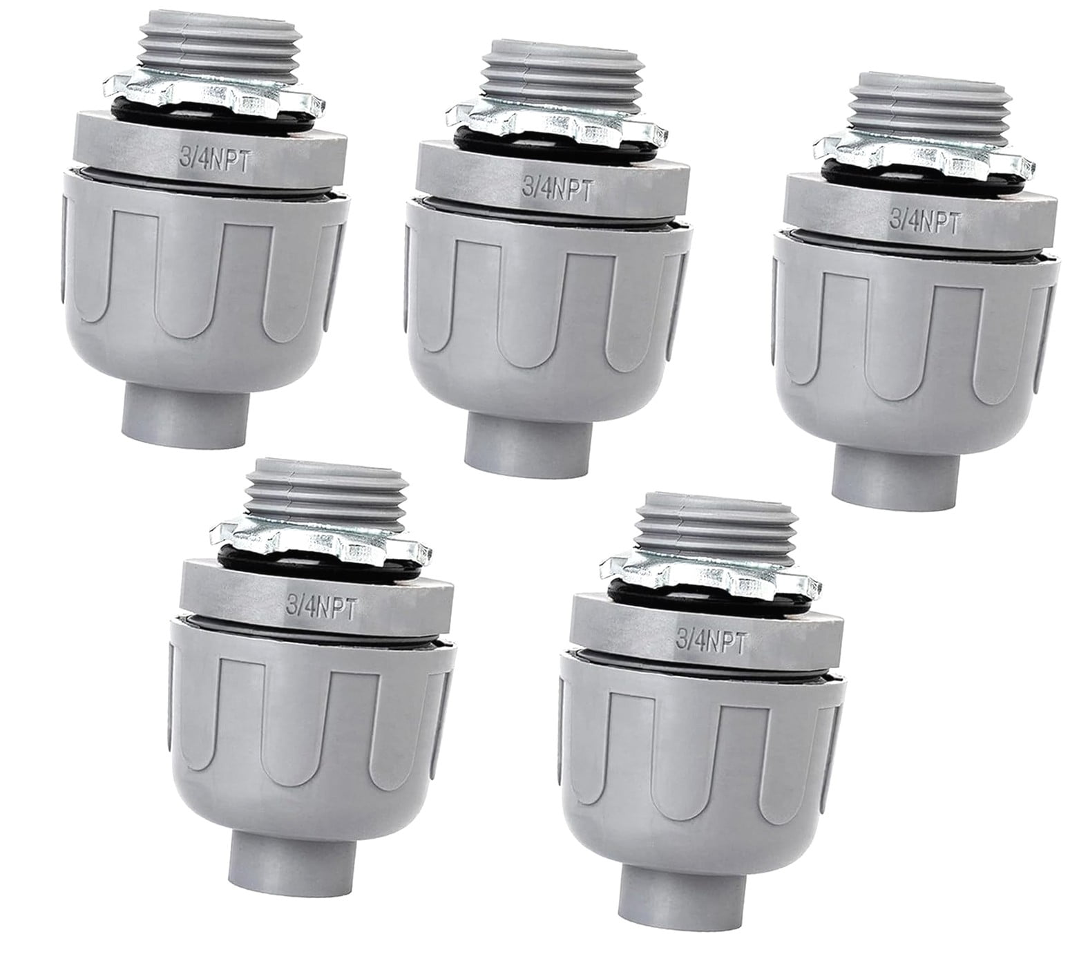 Bybiment 3/4 Inch Liquid Tight Connector - 5 Pack Electrical Conduit ...