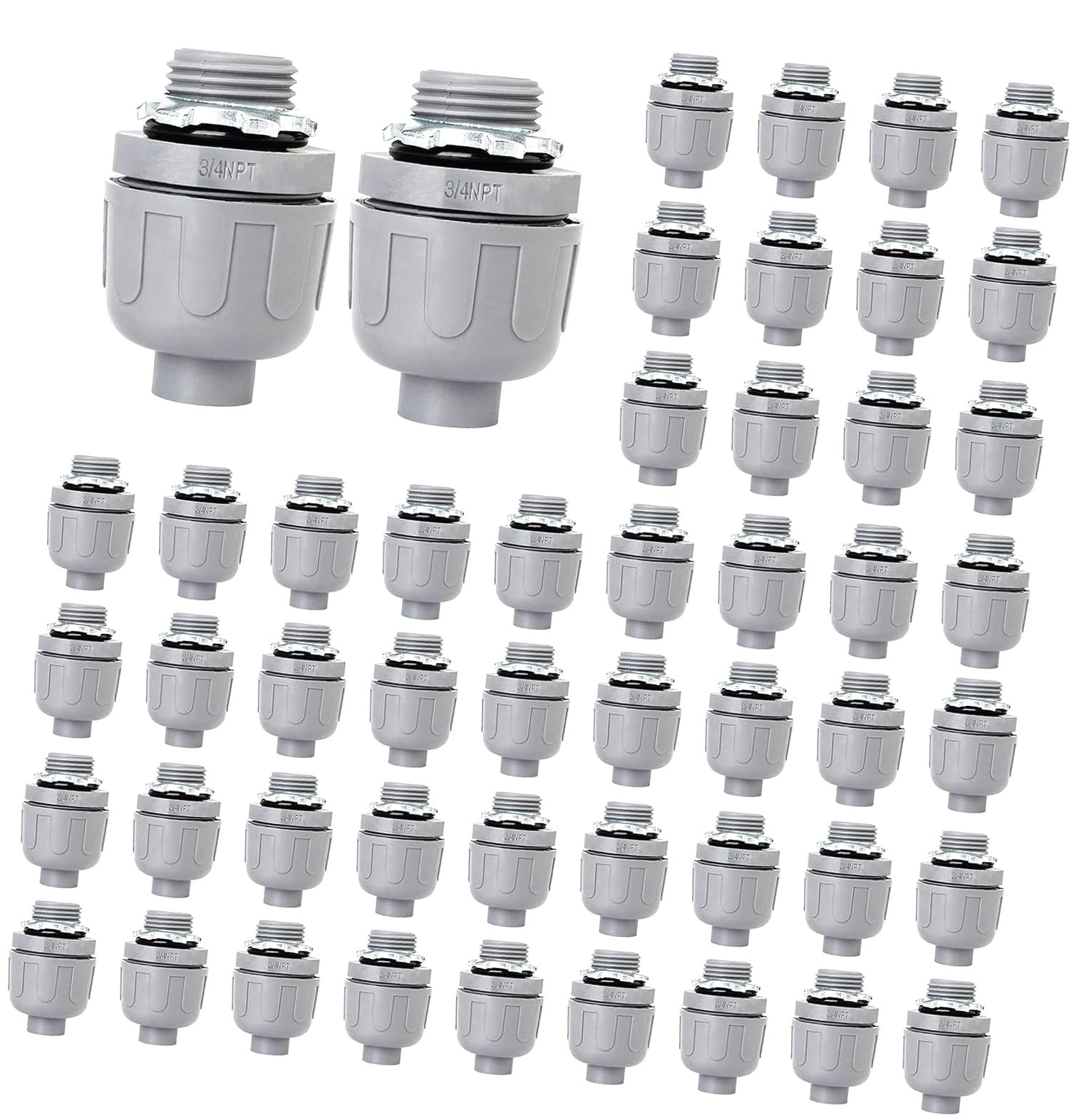 Bybiment 3/4 Inch Liquid Tight Connector - 50 Pack Electrical Conduit ...