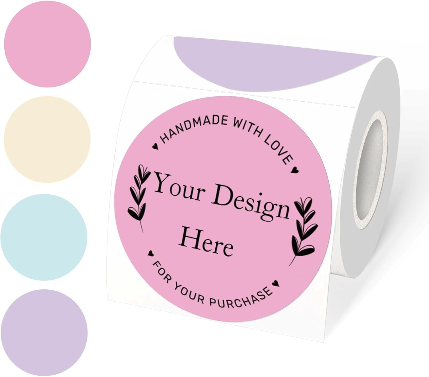 Bybiment 3 Inch Round Thermal Label Printer Stickers, Self-Adhesive ...