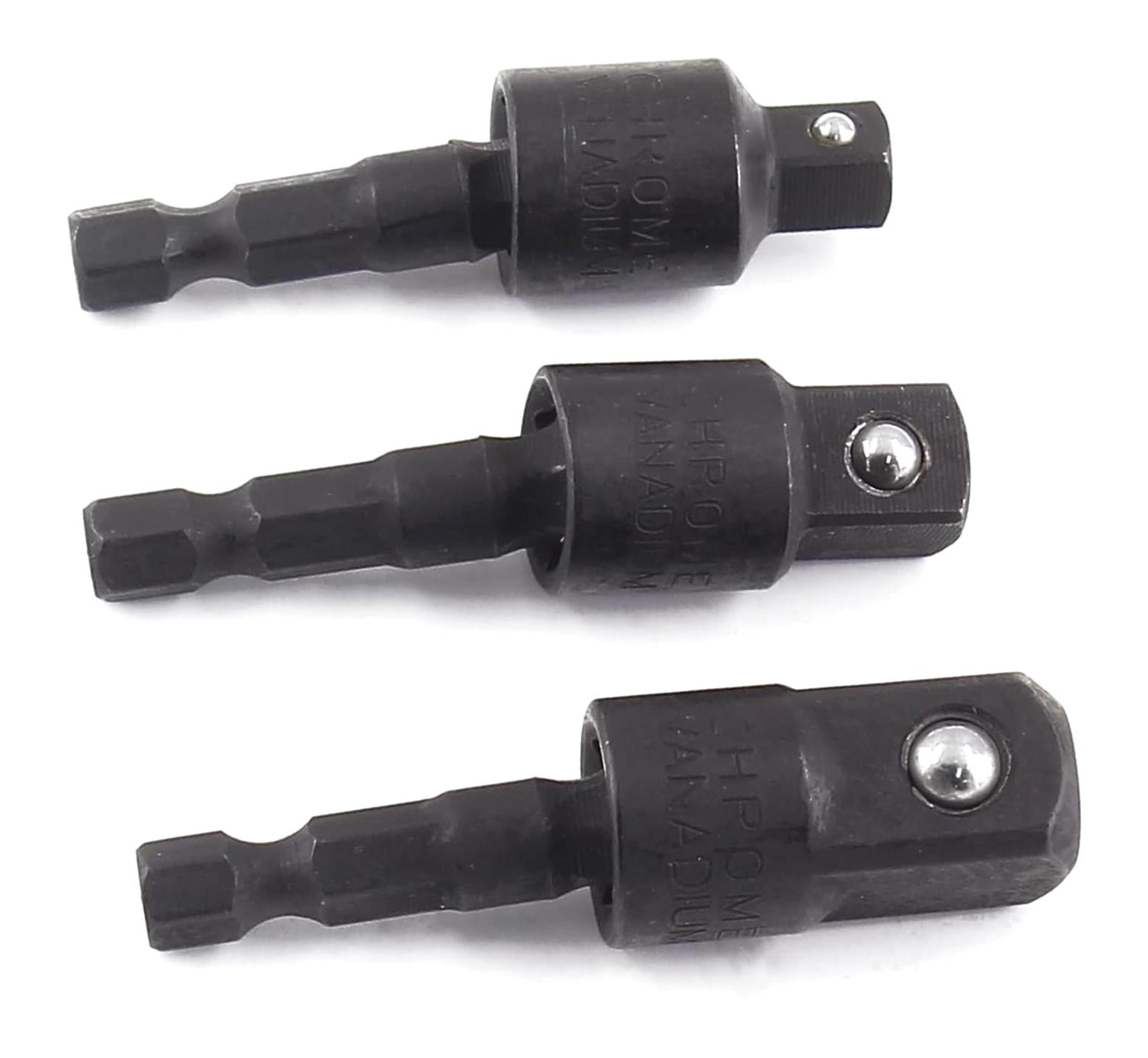 Bybiment 3-Piece Socket Drill Bit Collection, 1/4" 3/8" 1/2" Impact ...