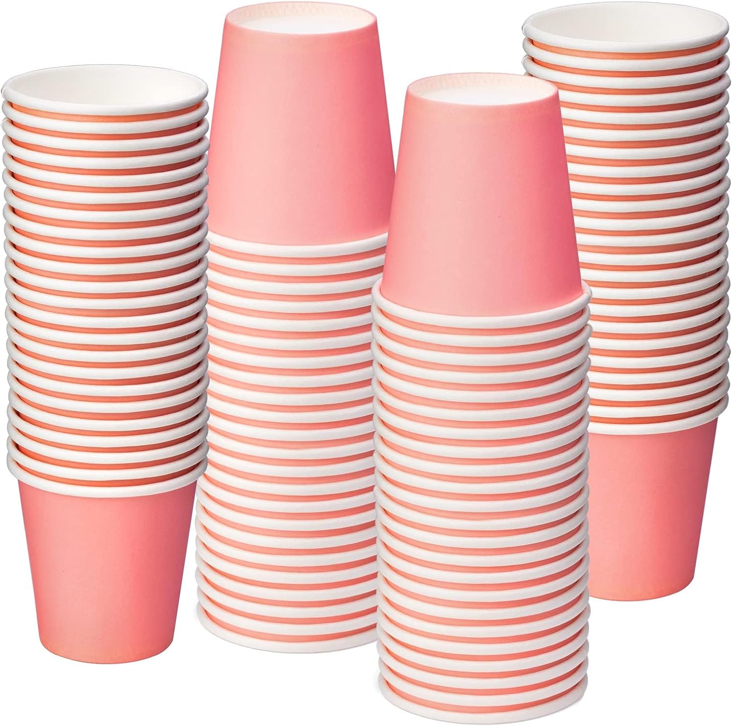 Bybiment 3 oz 100 Pack Small Paper Cups, Mouthwash Cups Bathroom Paper ...