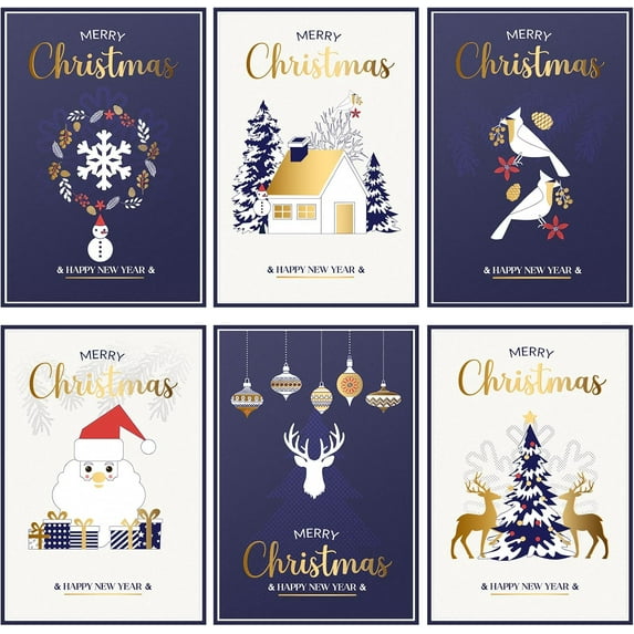Bybiment 30 Pack Boxed Christmas with Envelopes and Stickers, 4x6 Inch ...
