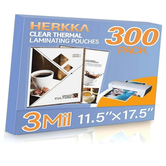 Bybiment 300 Pack Laminating , Holds 11 Inch Sheet, 3 Mil Clear Thermal ...