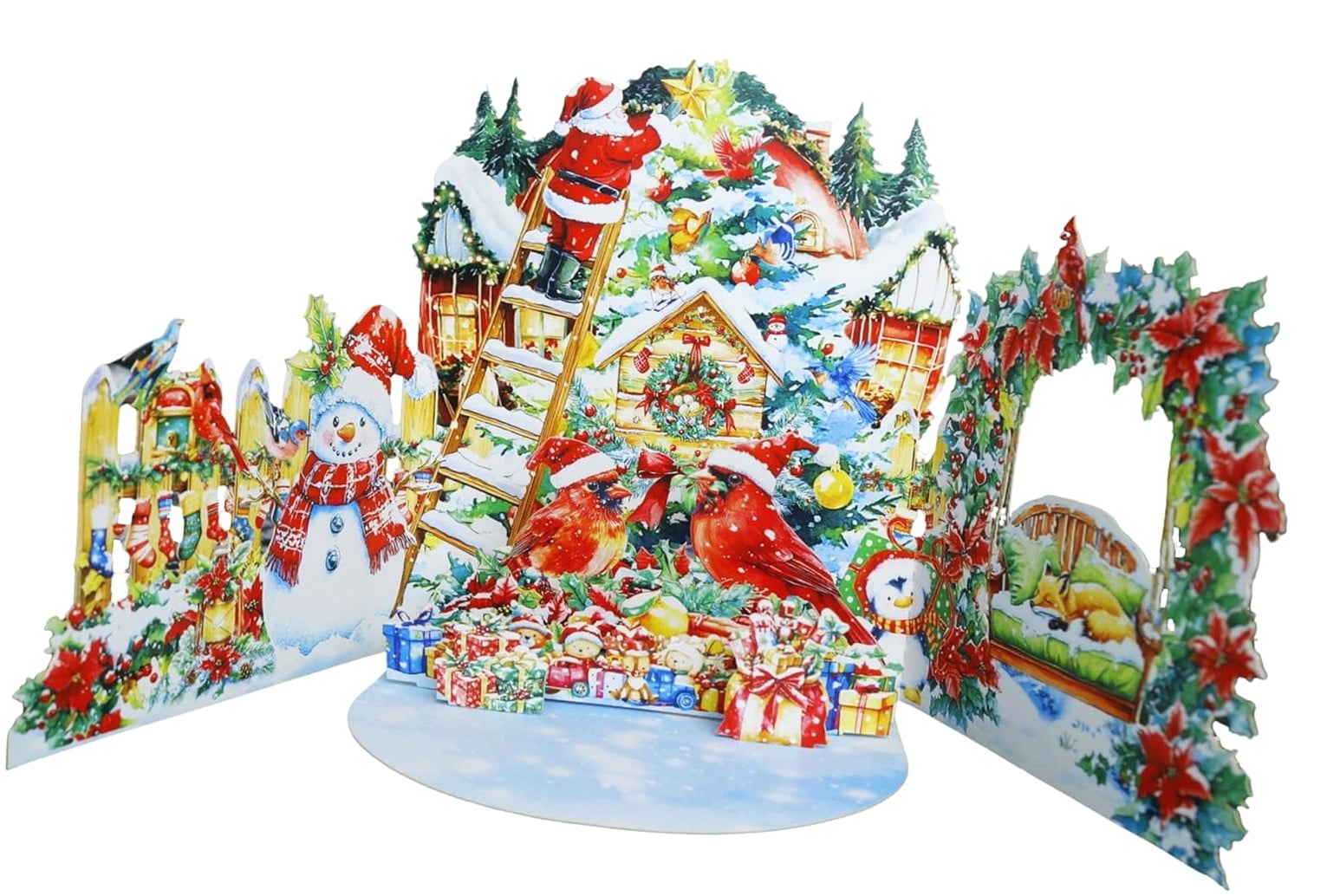 Bybiment 3D Christmas Card with Candles, Holiday Greeting Card with ...